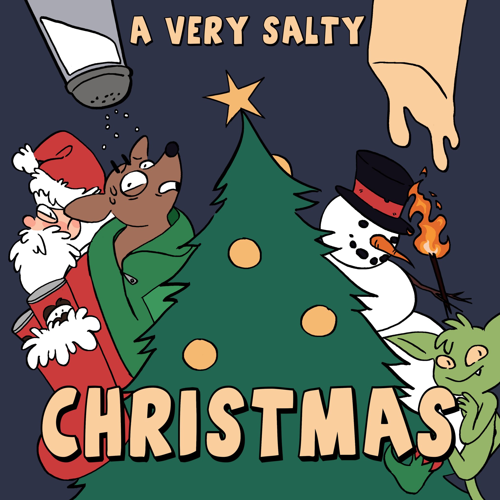 “A Very Salty Christmas” Album Cover – Arya Karki